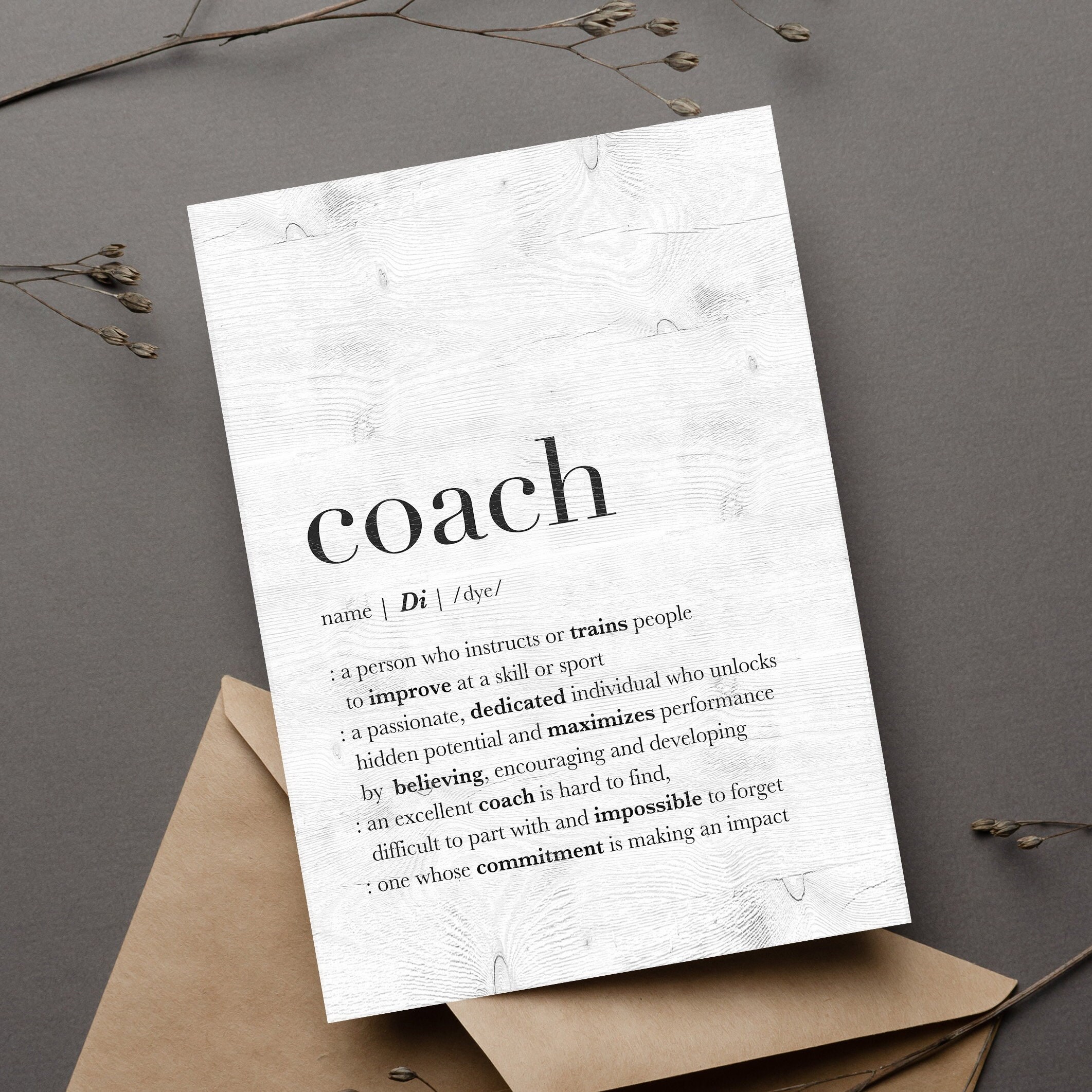 Personalized Basketball Coach Card Custom Mentor Thank You - Etsy