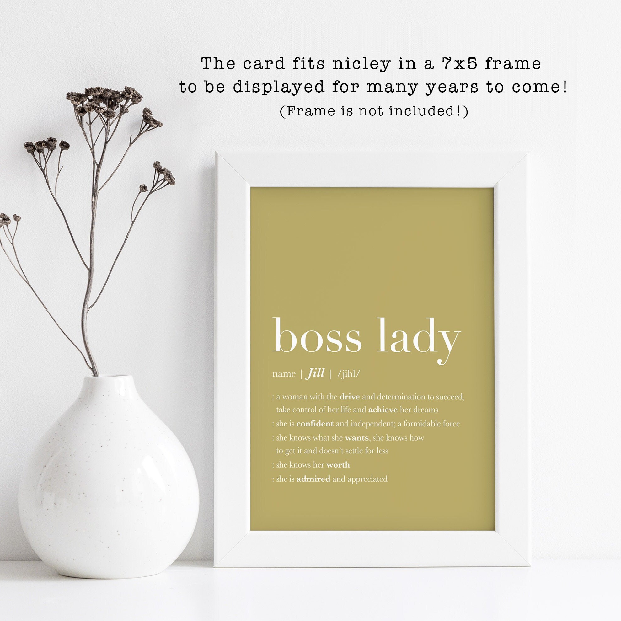 Custom Boss Lady Thank You Card Leadership Gifts Girl Boss - Etsy