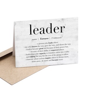 Personalized Leader Card Custom Leadership Gifts for Women - Etsy