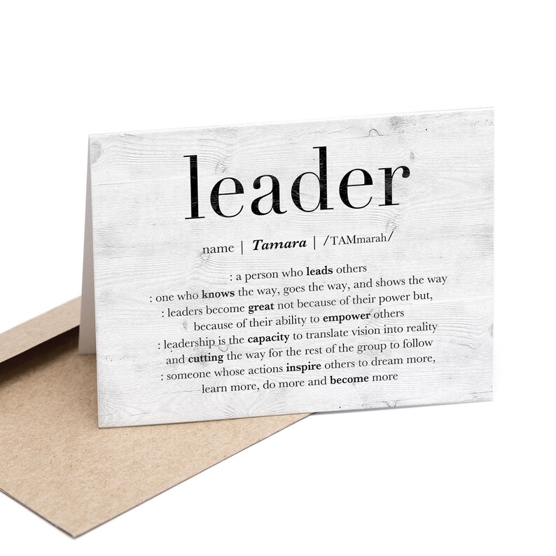 Personalized Leader Card Custom Leadership Gifts for Women - Etsy
