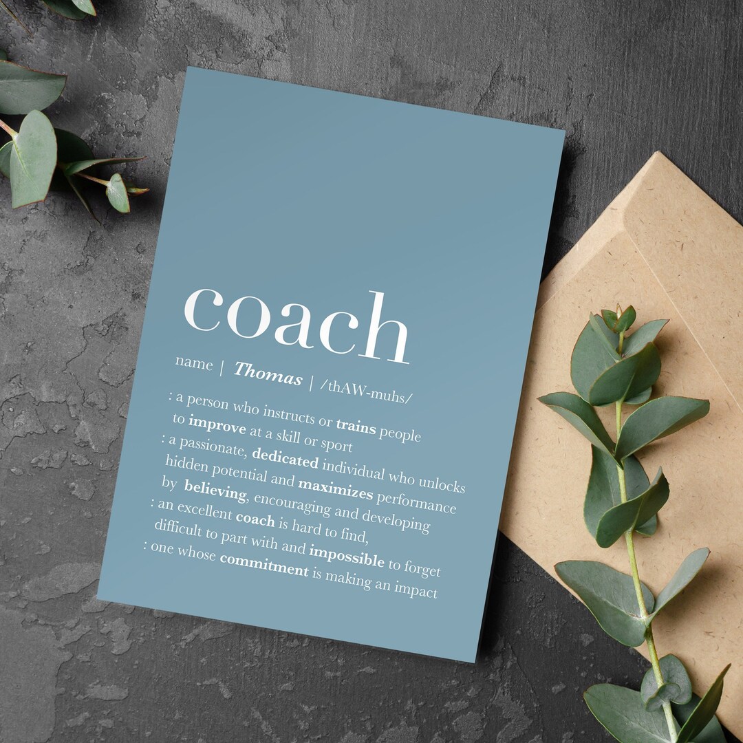 Personalized Coach Thank You Card DIGITAL DOWNLOAD, Baseball Coach ...