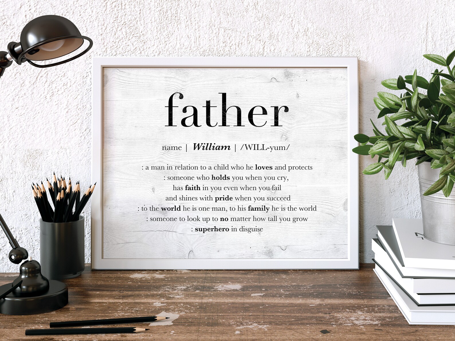 Personalized Fathers Day Printable, Custom Name Sign, Gift for Dad, New ...