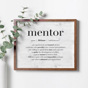 PRINTABLE Mentor Gift, Leadership Gifts for Men, Thank You Mentor Gift ...