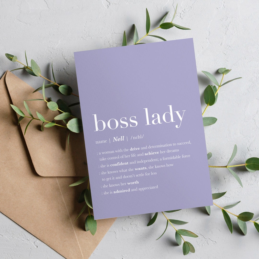 Custom Boss Lady Thank You Card, Leadership Gifts, Girl Boss Gift for ...