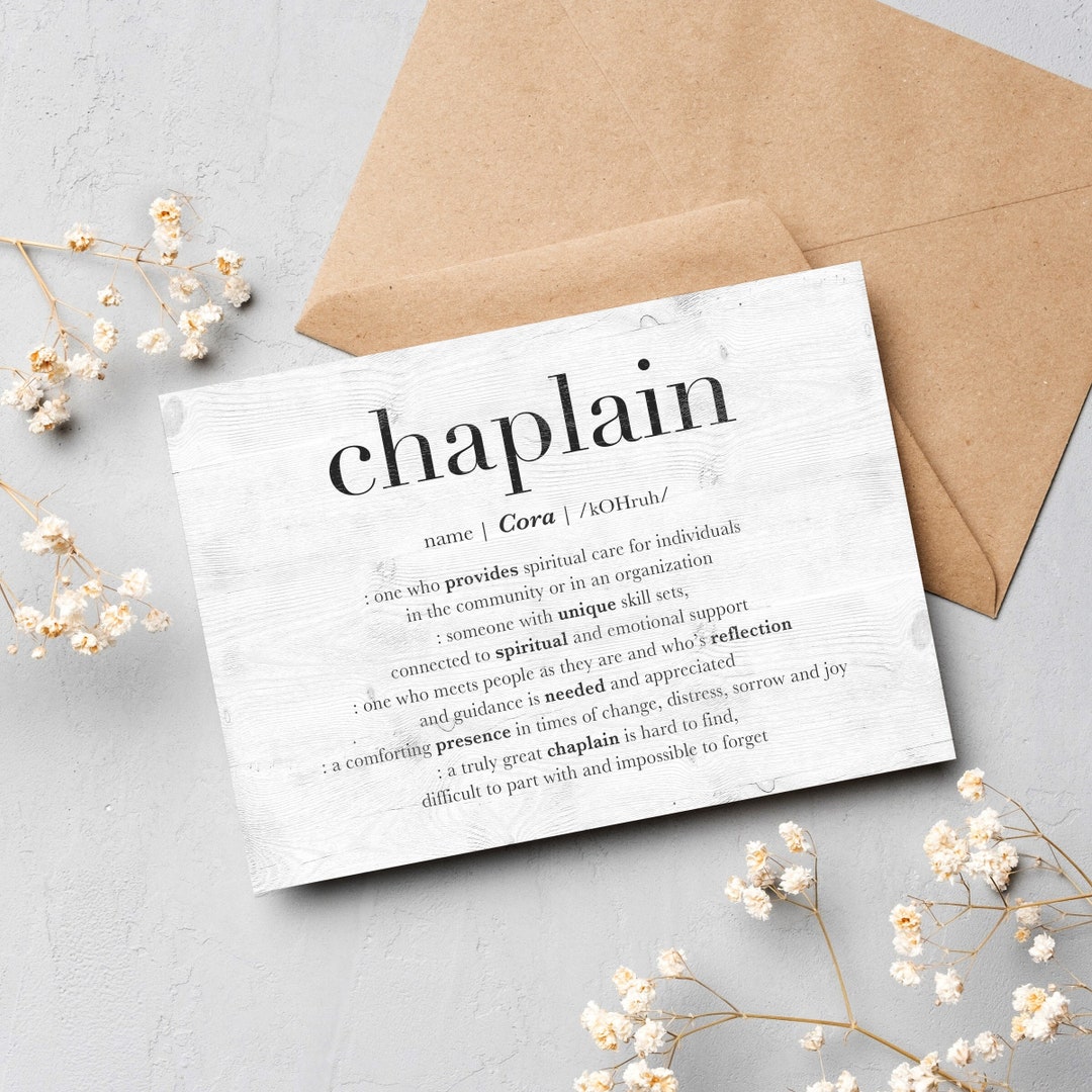 Personalized Chaplain Card, Gift for Chaplain, Chaplain Appreciation ...