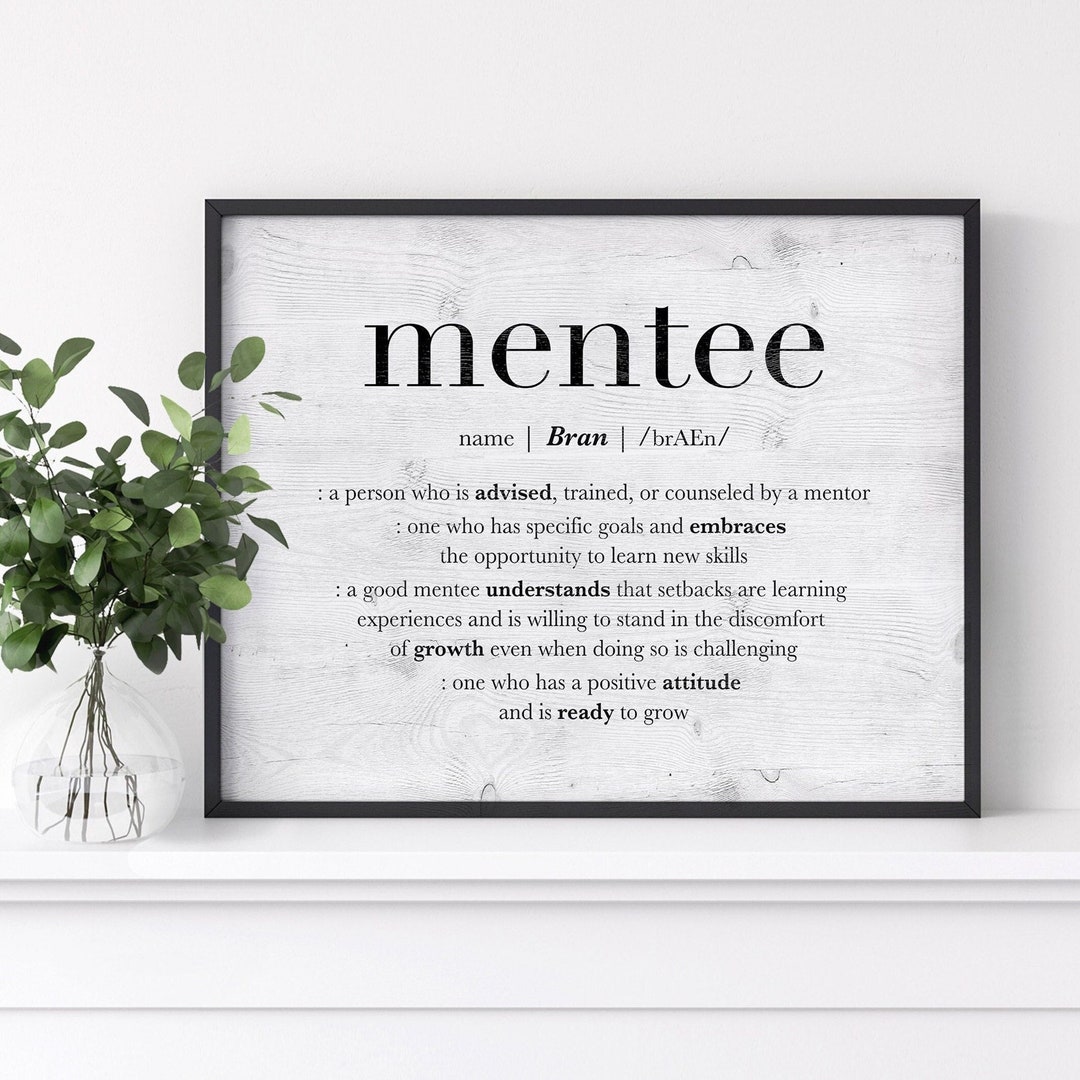 Personalized Mentee Gift, PRINTABLE Thank You Gift for Mentee, Gift ...