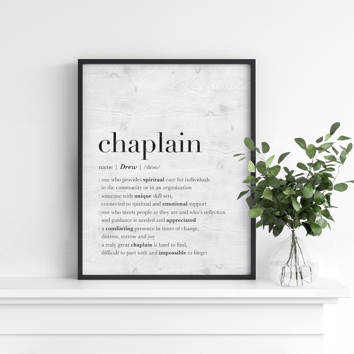 Chaplain Gift Ideas Personalized Chaplain Definition Print - Etsy