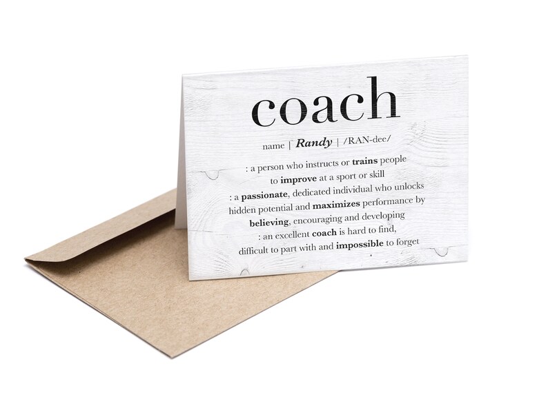 Personalized Basketball Coach Card Custom Mentor Thank You | Etsy