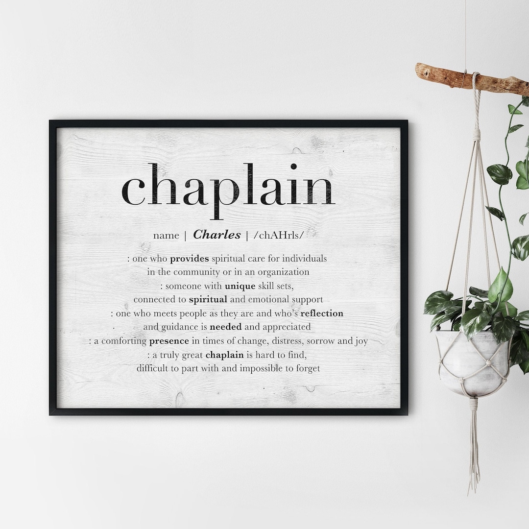 Chaplain Gift Ideas Personalized Chaplain Definition Print - Etsy