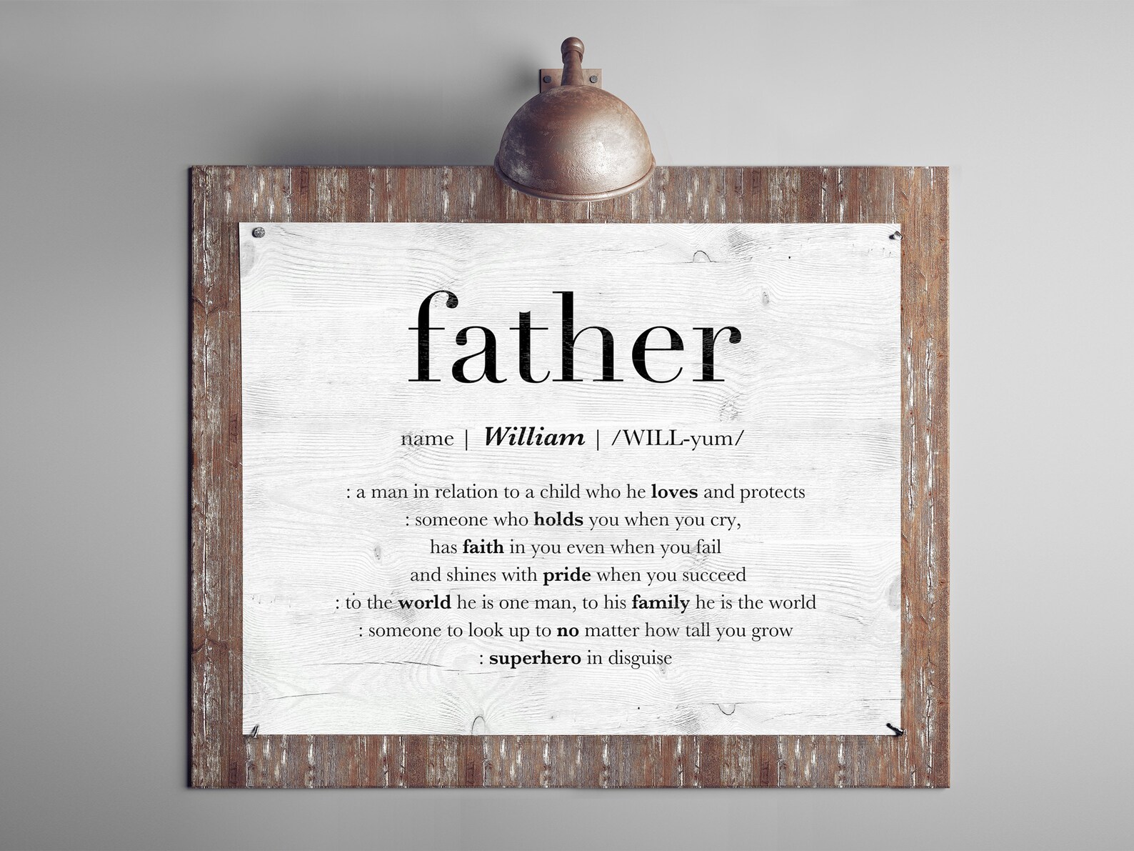 Personalized Fathers Day Printable Custom Name Sign Gift for | Etsy