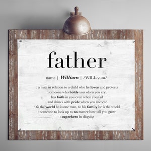 Personalized Fathers Day Printable, Custom Name Sign, Gift for Dad, New ...