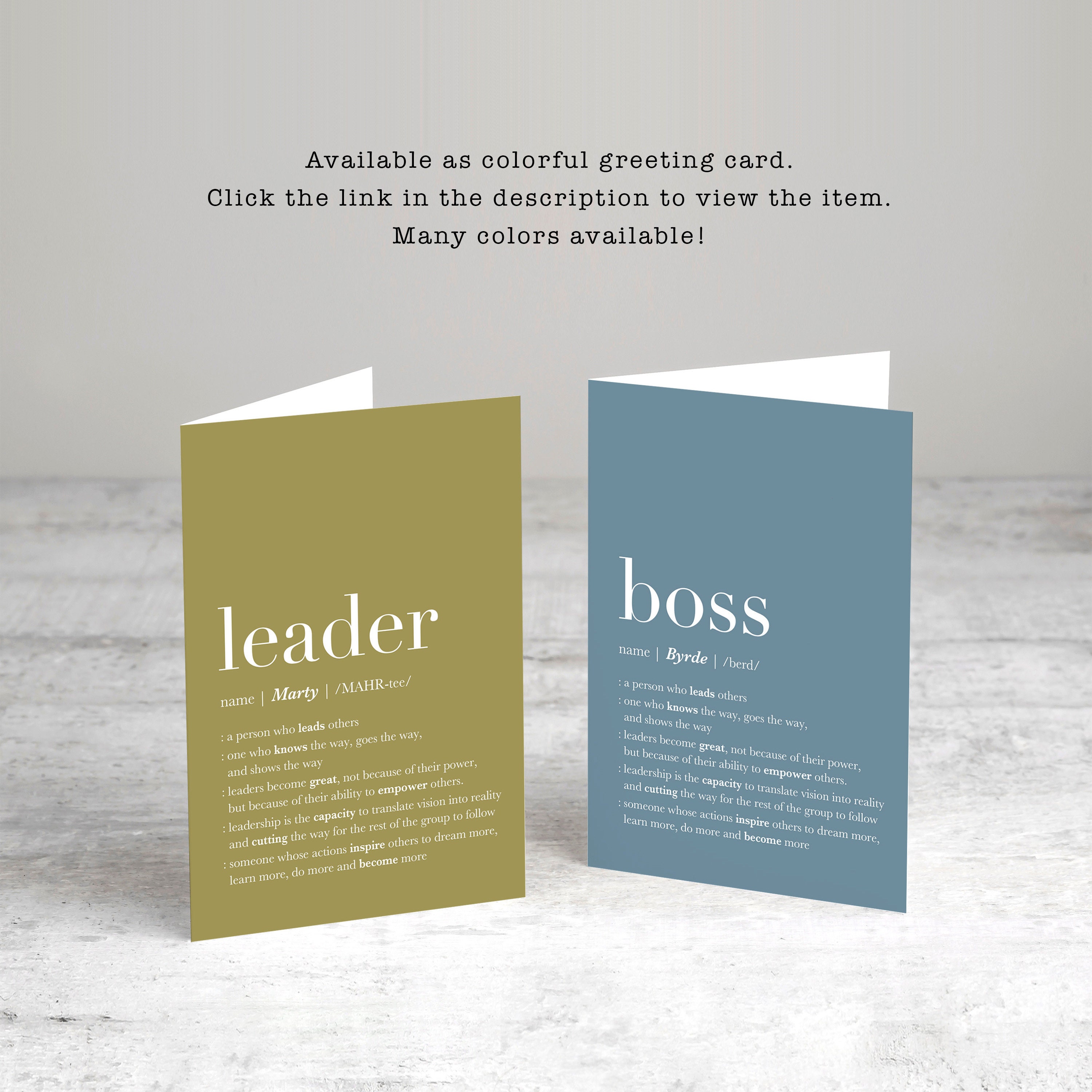 Personalized Leader Card Custom Leadership Gifts for Women - Etsy
