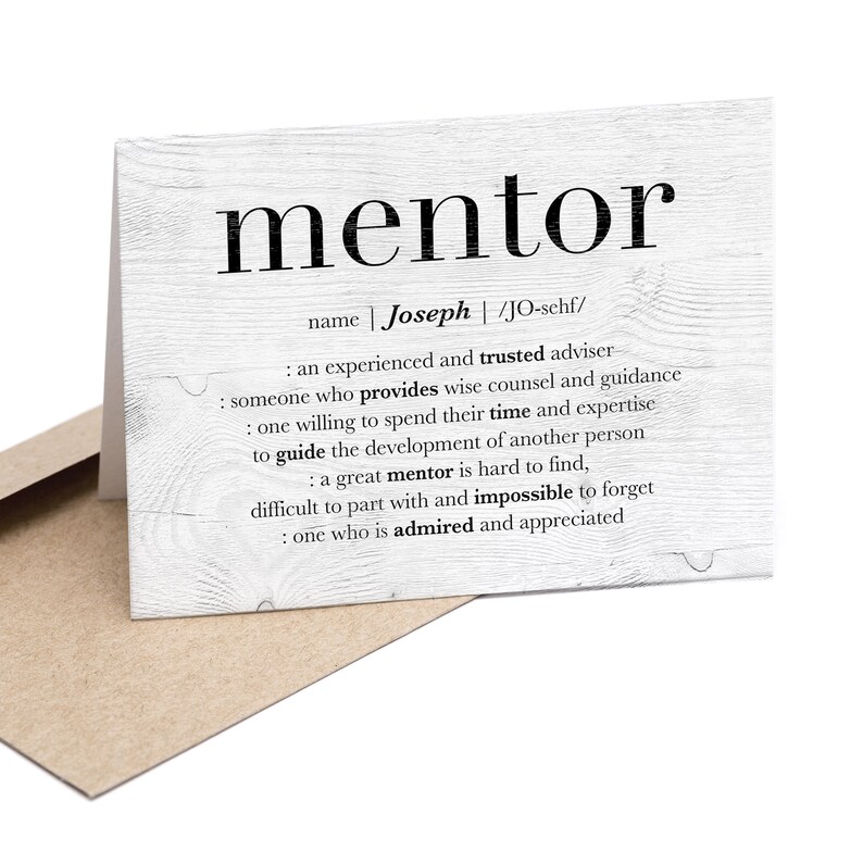 Custom Mentor Thank You Card DIGITAL DOWNLOAD Personalized - Etsy