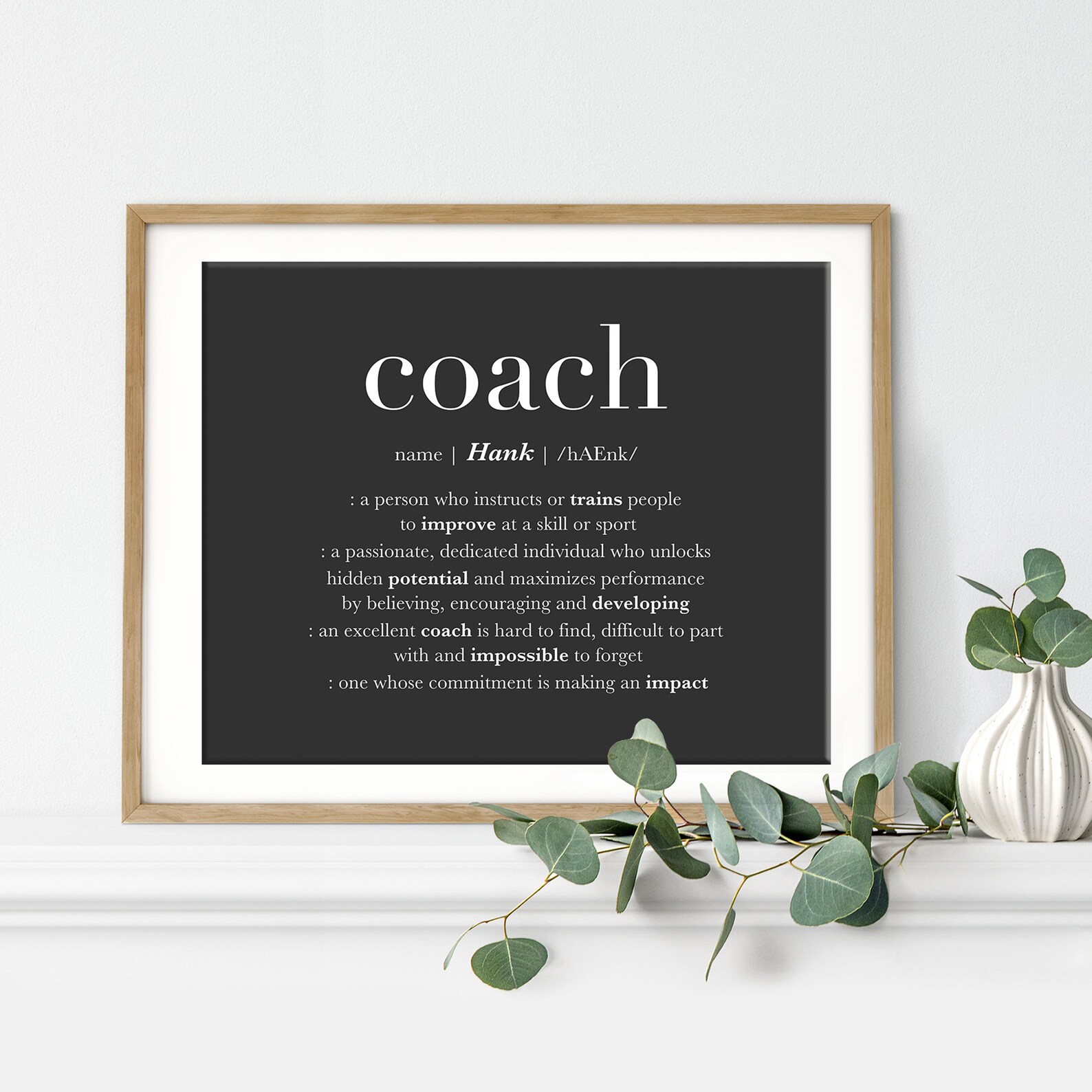 Custom Gift for Coach Thank You Soccer Coach Print Sign - Etsy