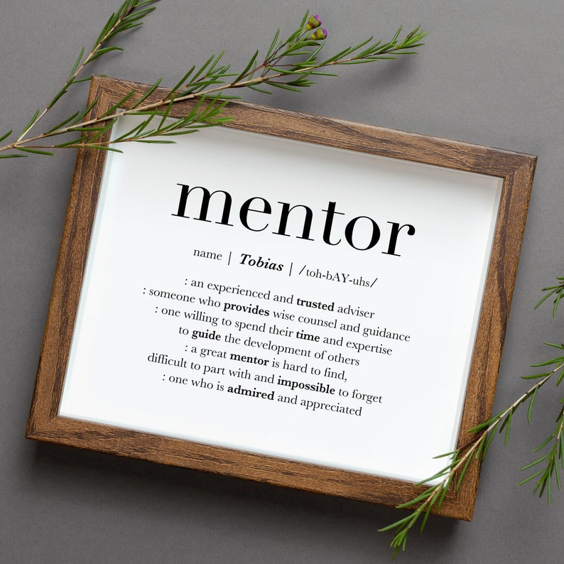 Personalized Gift for Mentor PRINTABLE Thank You Mentor Sign - Etsy