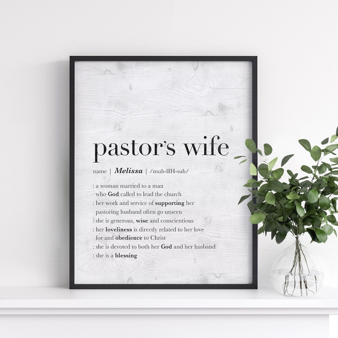 Personalized Pastor Wife Definition Printable DIGITAL - Etsy