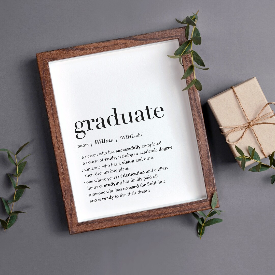 Personalized Graduate Definition Art Print: Class of 2024 (digital ...