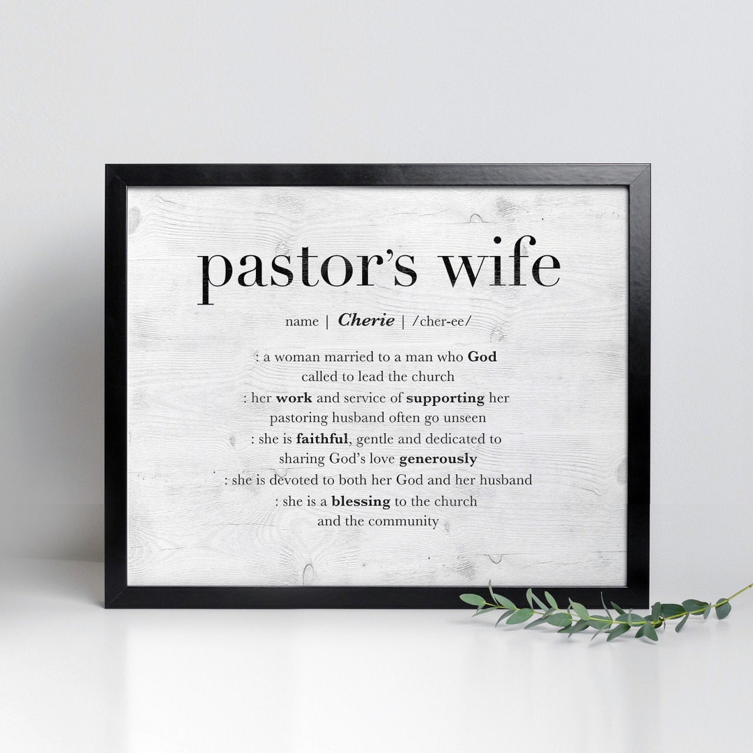 FRAMED Pastors Wife Gift, Pastor Wife Appreciation Gift, Church Leader ...