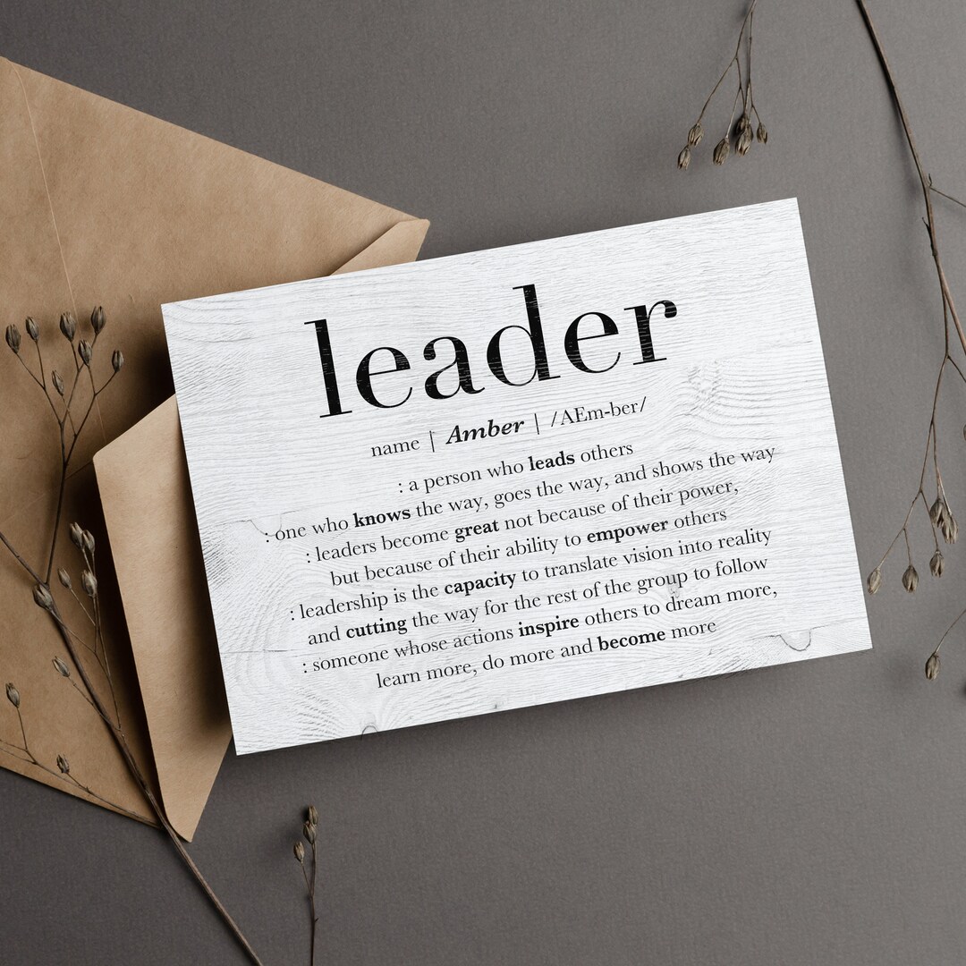 Personalized Leader Card Custom Leadership Gifts for Women - Etsy