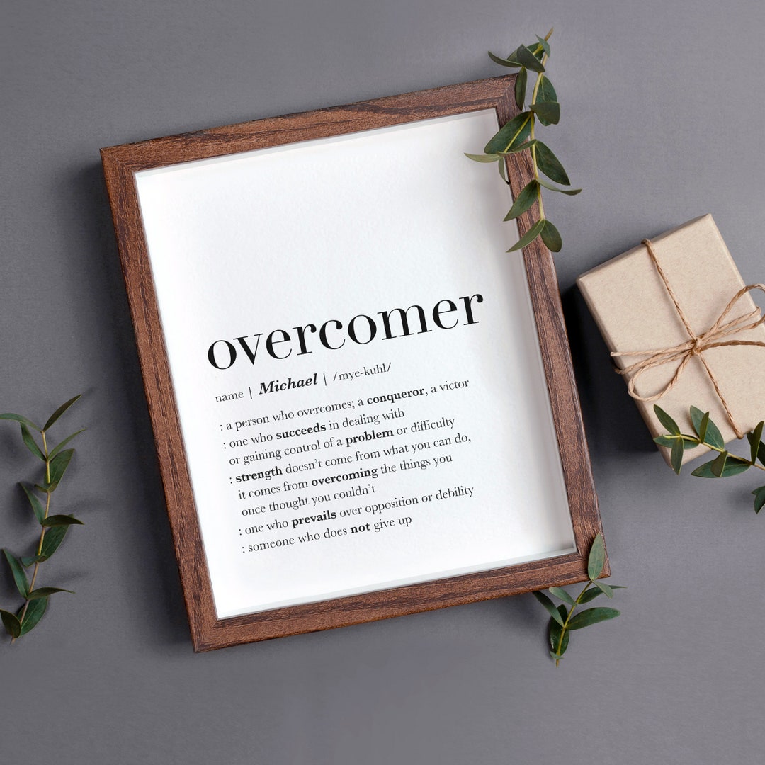 Personalized Overcomer Definition Art Print: Inspirational Survivor ...