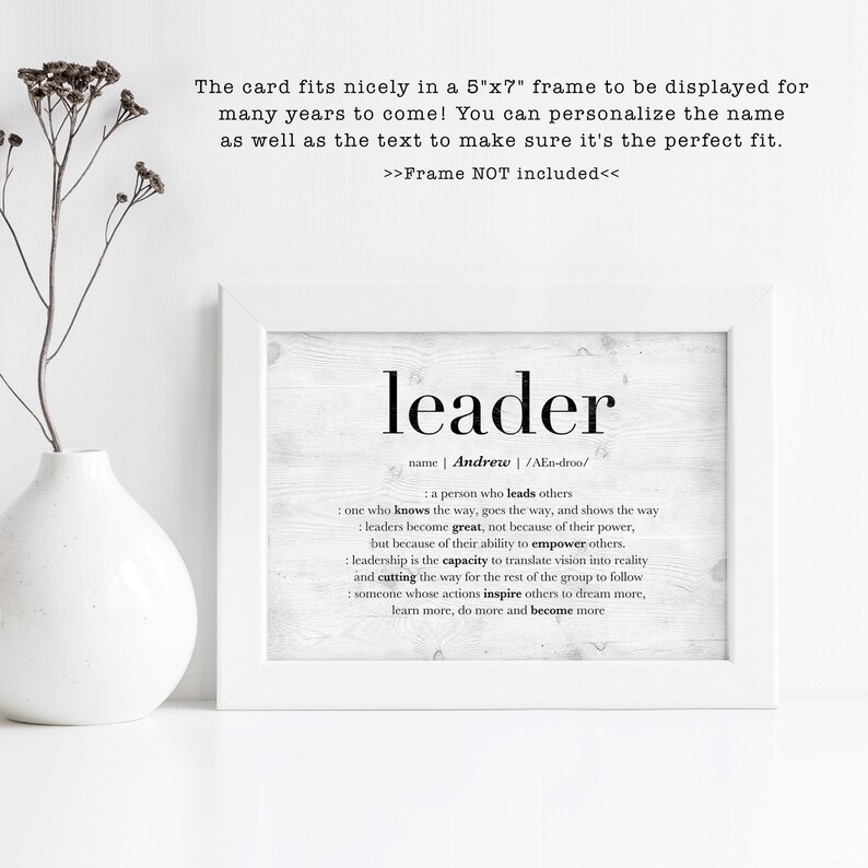 Personalized Leader Card Custom Leadership Gifts for Women - Etsy