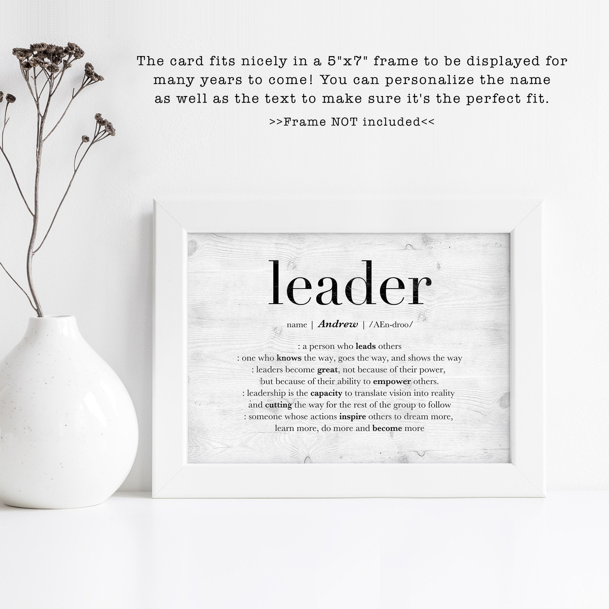 Personalized Leader Card Custom Leadership Gifts for Women - Etsy