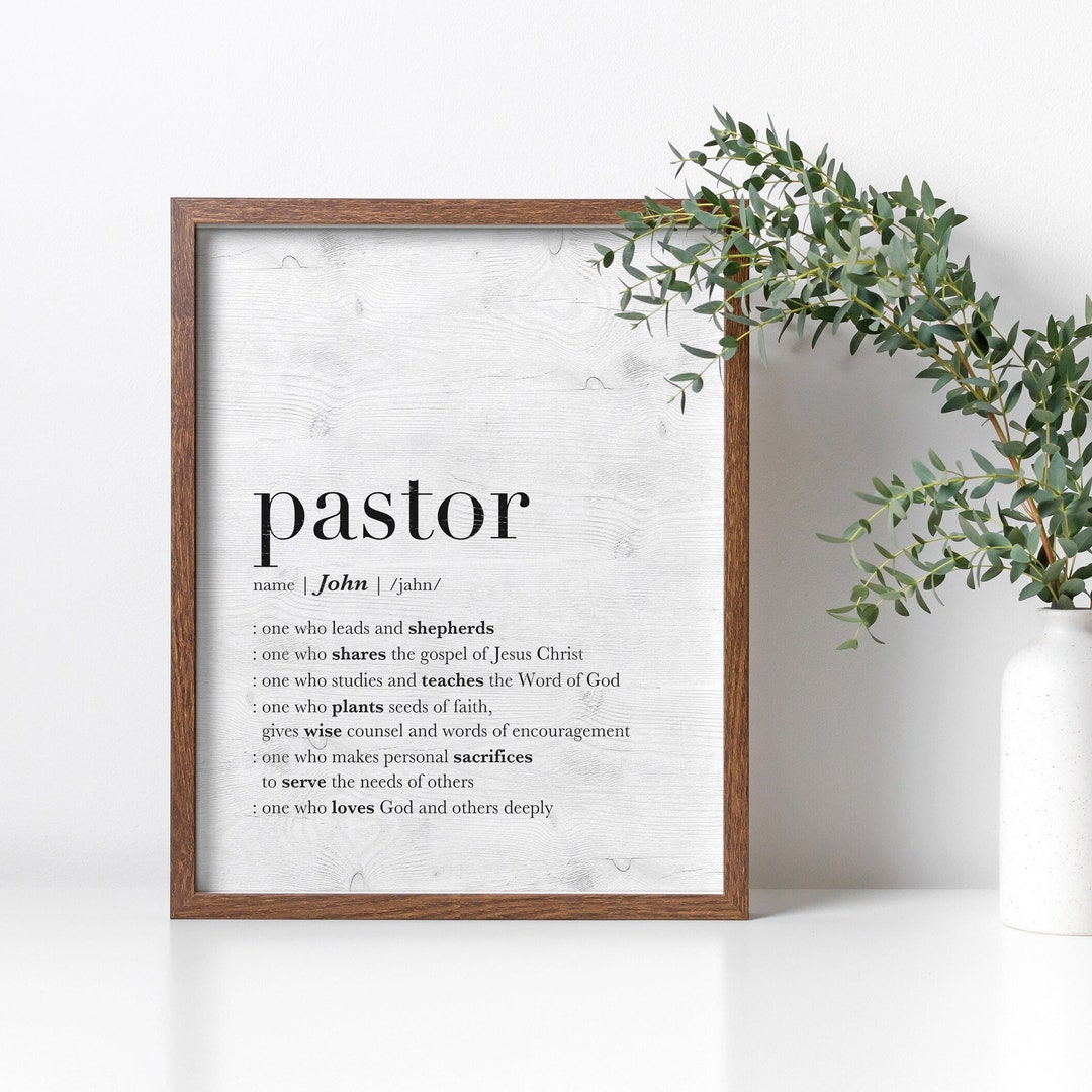 Pastor Gift Idea, Personalized Pastor Definition Printable DIGITAL ...