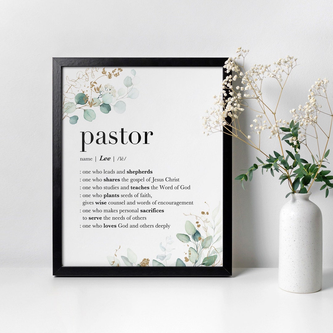 Personalized Pastor Gift, Pastor Gift Idea, Custom Pastor Quote Wall ...