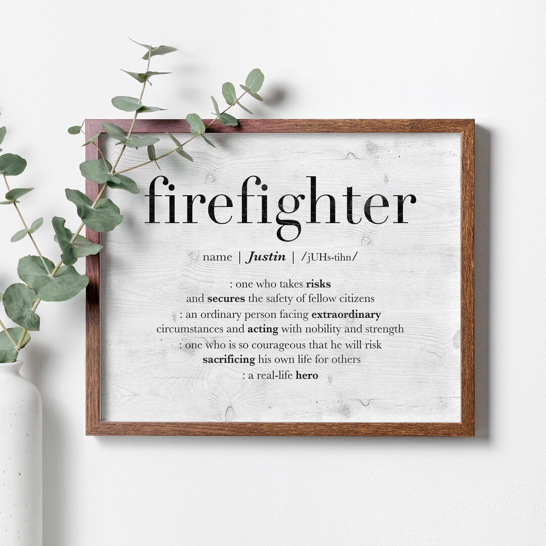 Personalized Gift for Firefighter, Thank You Firefighter, Custom ...