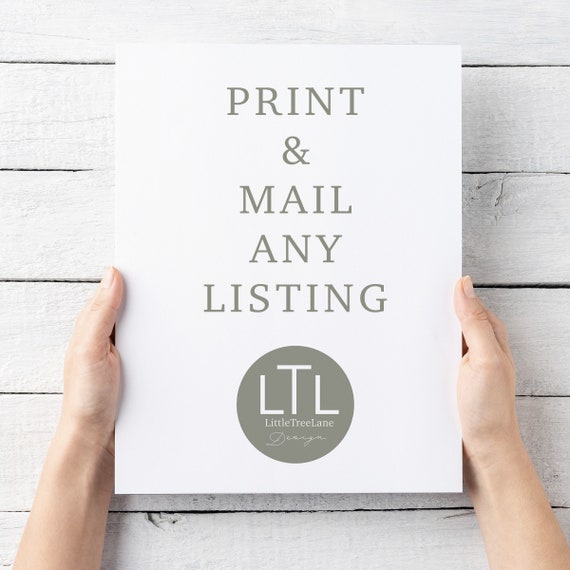 Printing Services Add-on Physical Print Print and Mail - Etsy