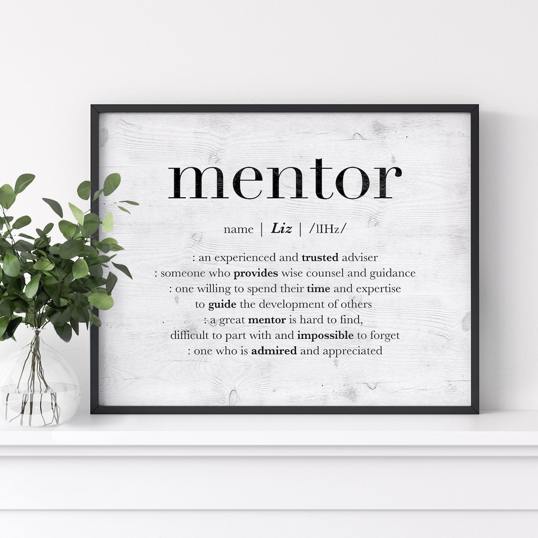 Personalized Gift for Mentor, Thank You Mentor Print Sign, Custom ...