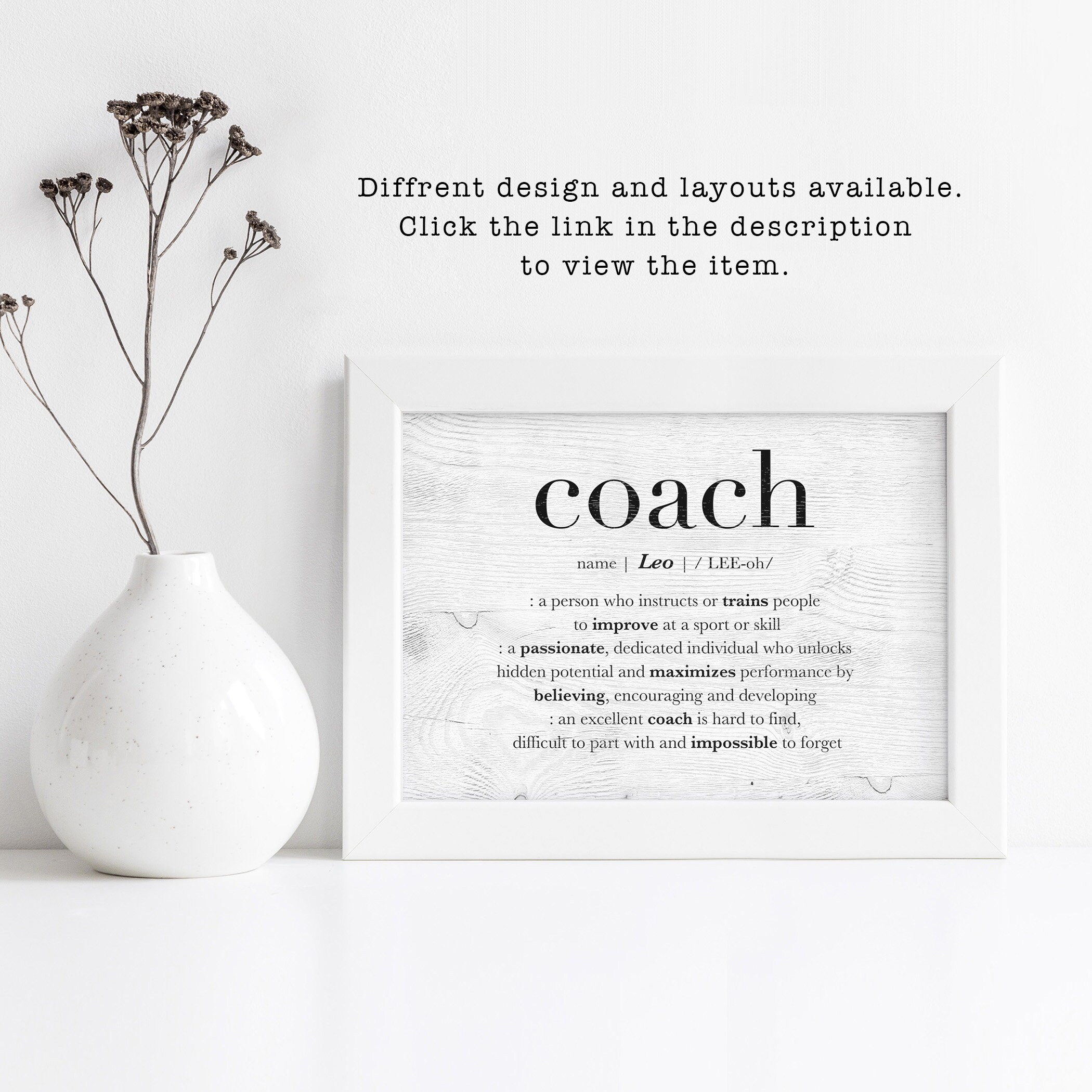 Custom Gift for Coach Thank You Soccer Coach Print Sign - Etsy