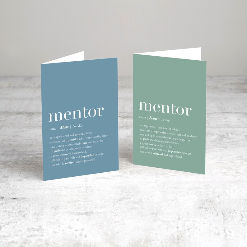 Custom Mentor Thank You Card PRINTABLE Mentor Gift for - Etsy