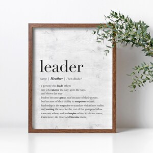 Personalized Leader Gift, Thank You Gifts for Boss, DIGITAL DOWNLOAD ...