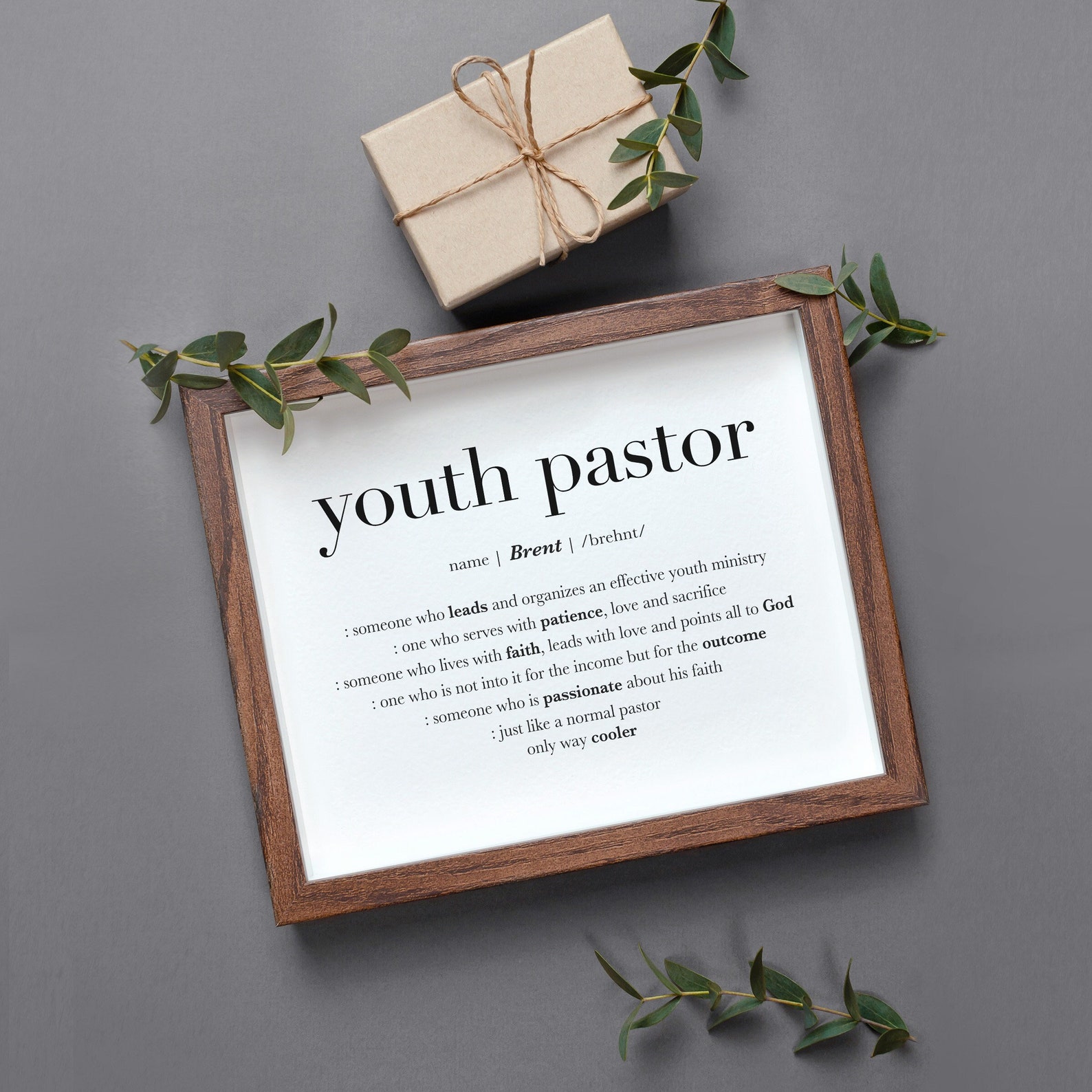 Personalized Youth Pastor Sign, Custom Pastor Gifts for Men, Pastor ...