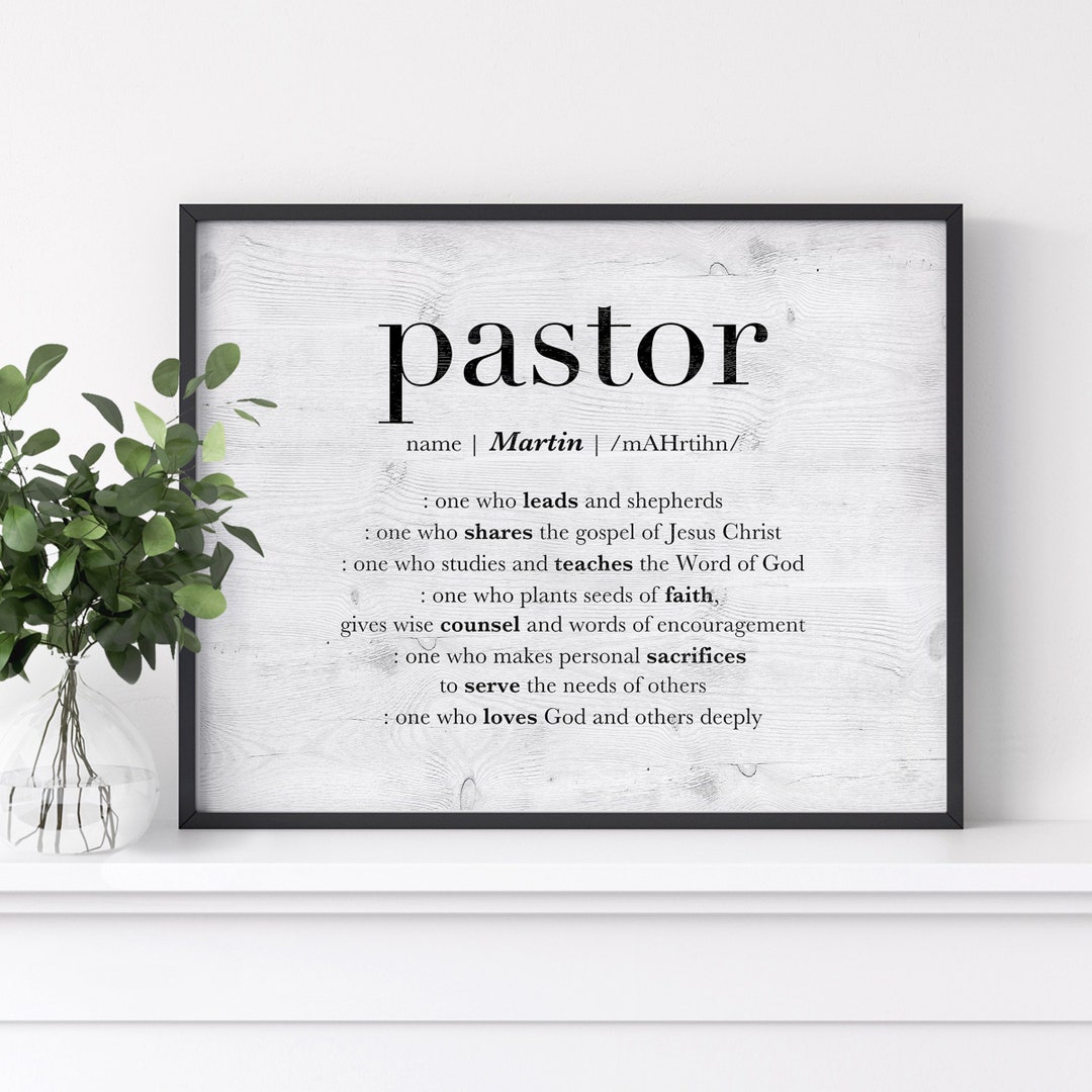Pastor Gift Ideas Pastor Definition Print Home Decor - Etsy