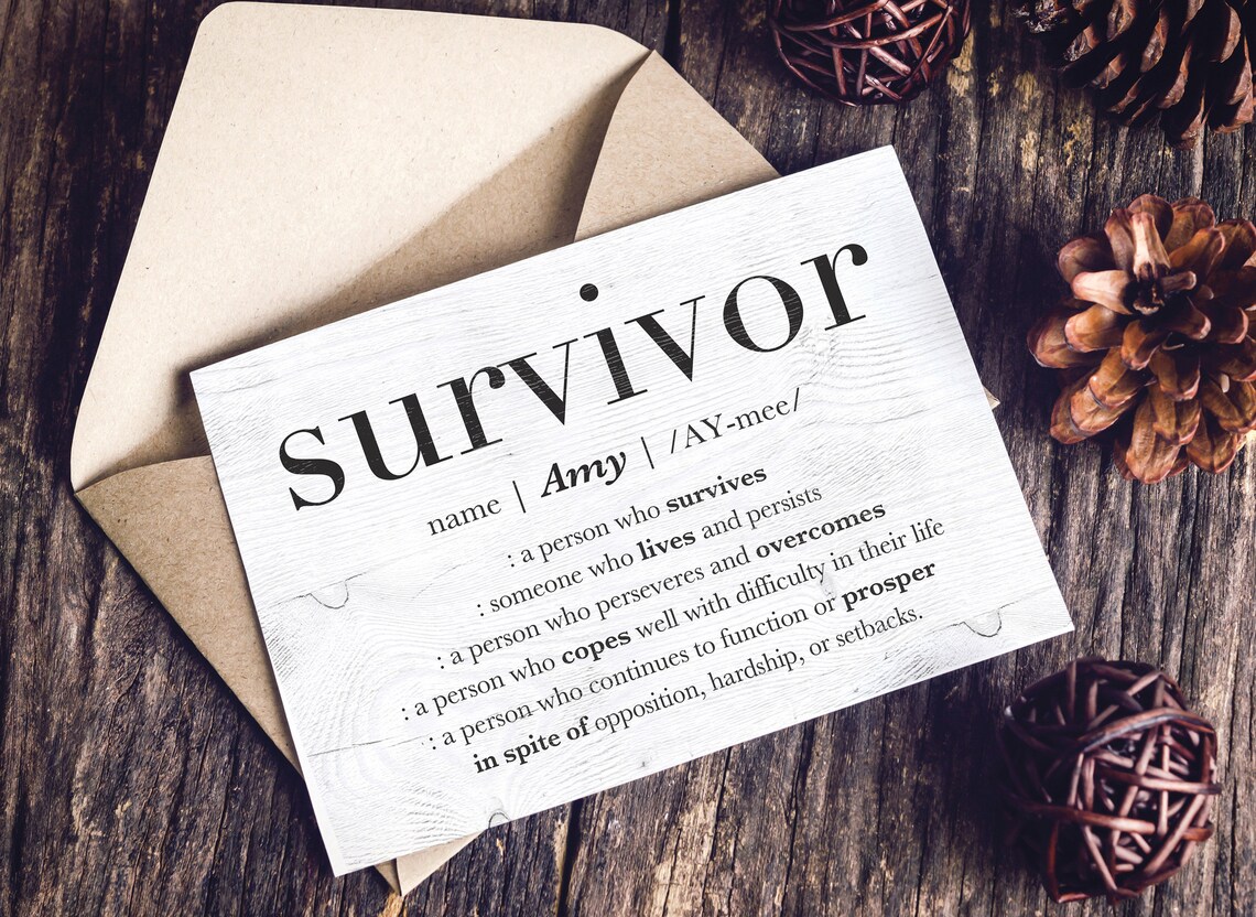 Custom Name Greeting Card Survivor Gift Encouragement Card - Etsy
