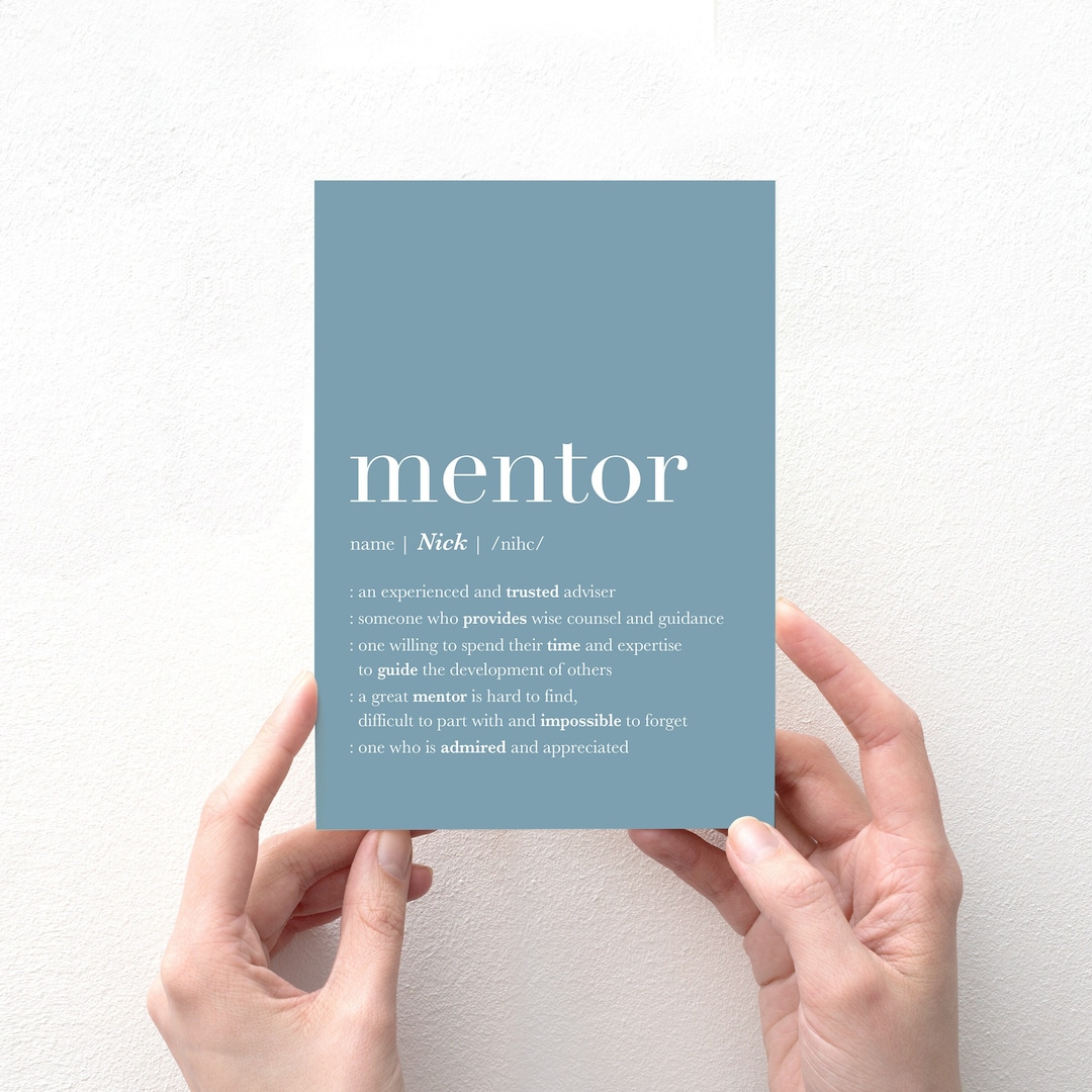 Custom Mentor Thank You Card, PRINTABLE, Mentor Gift for Women, Thank You Boss Card, Leadership ...