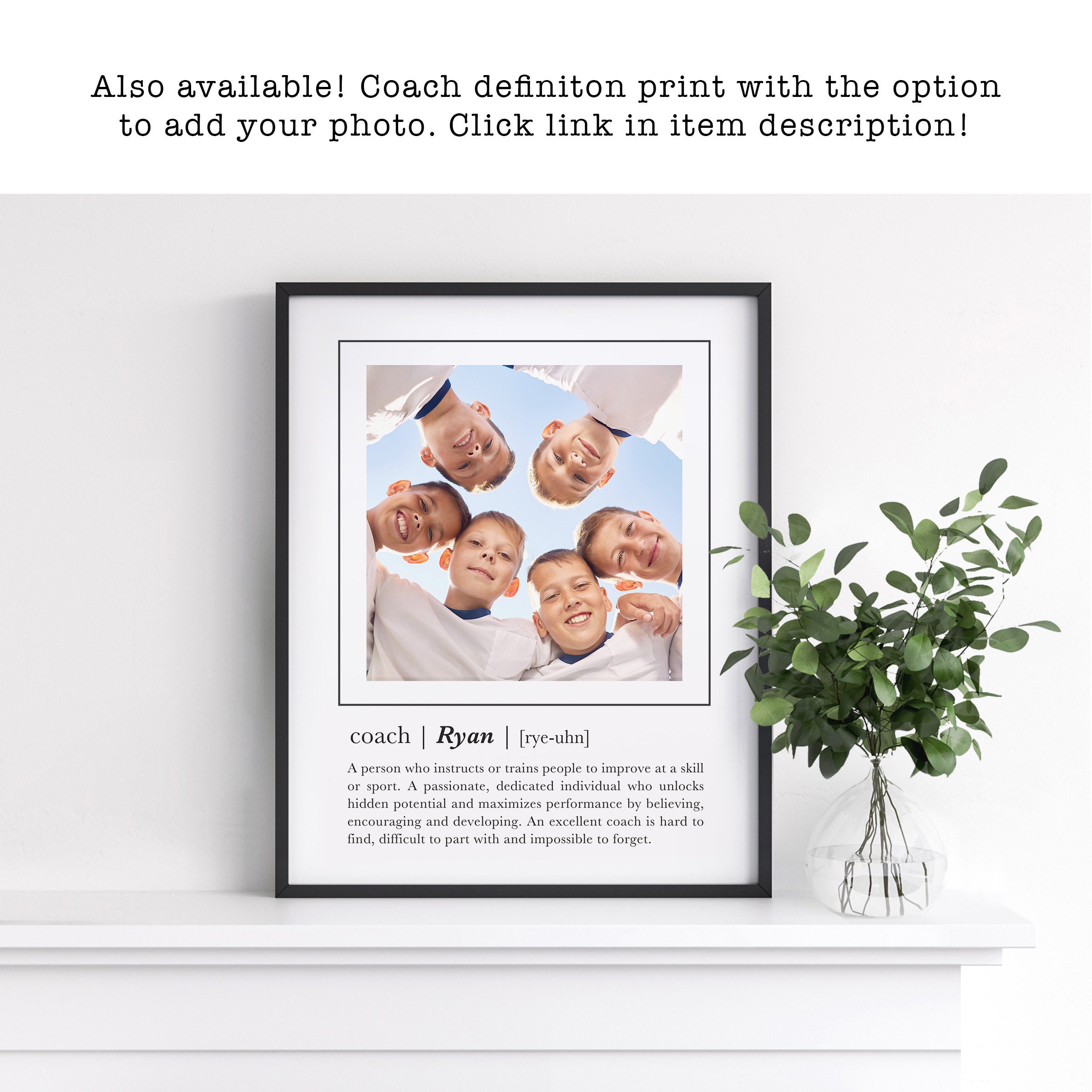 Custom Gift for Coach Thank You Soccer Coach Print Sign - Etsy
