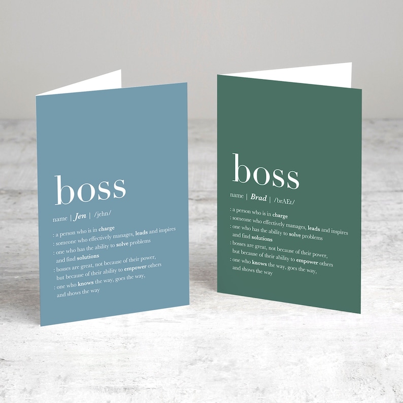 Personalized Boss Retirement Card Boss Day T For Men Boss Etsy