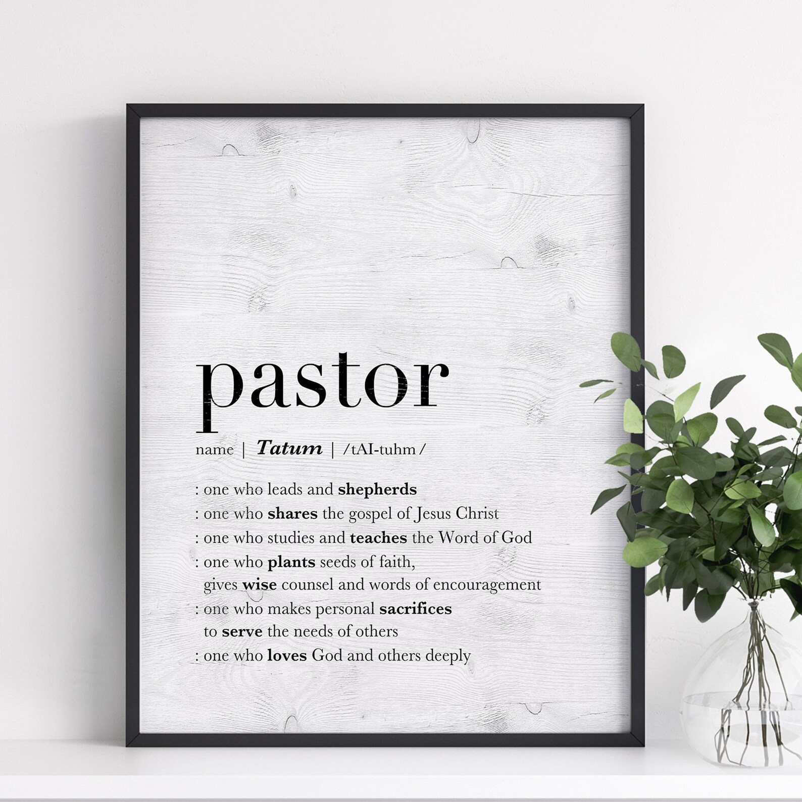 Pastor Gift Ideas Pastor Definition Print Home Decor - Etsy