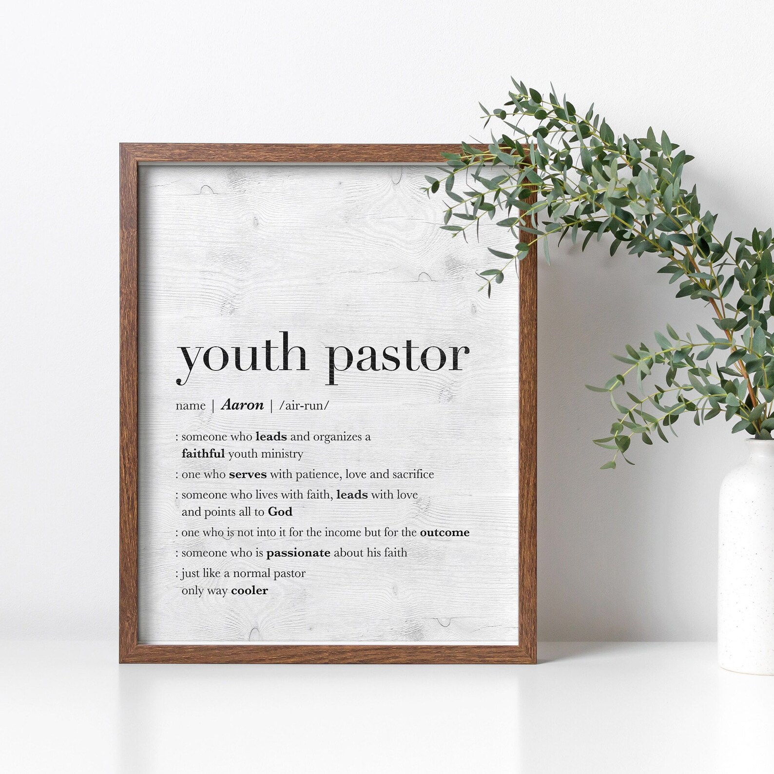 Personalized Youth Pastor Sign, Custom Pastor Gifts for Men, Pastor ...