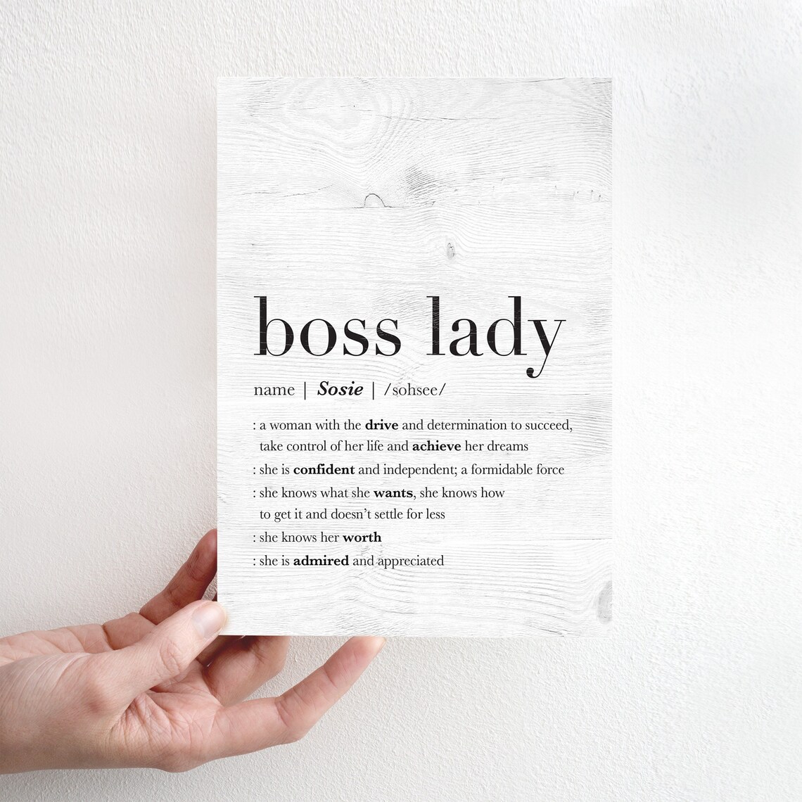Personalized Boss Lady Card PRINTABLE Girl Boss Babe Card - Etsy