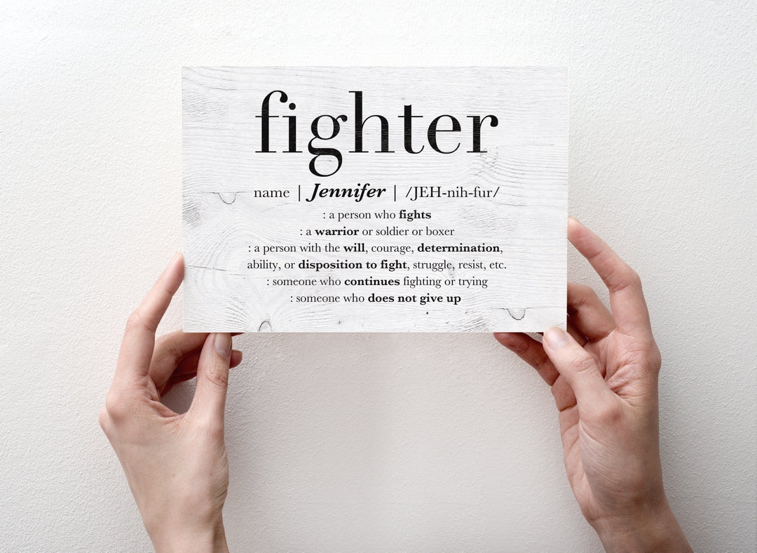 Fighter Custom Name Greeting Card Encouragement Card - Etsy
