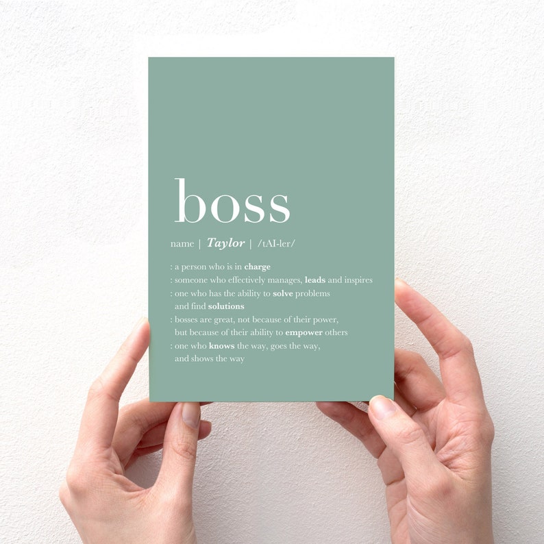 Personalized Boss Retirement Card Boss Day Gift for Men Boss - Etsy
