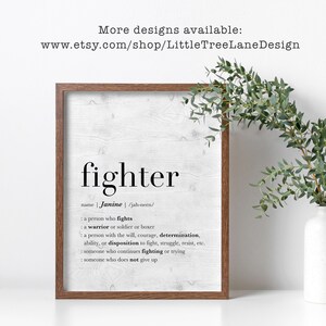Fighter Custom Name Greeting Card, Encouragement Card, Personalized ...
