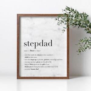 Personalized Fathers Day Gift for Stepdad, Stepdad Printable Gift ...