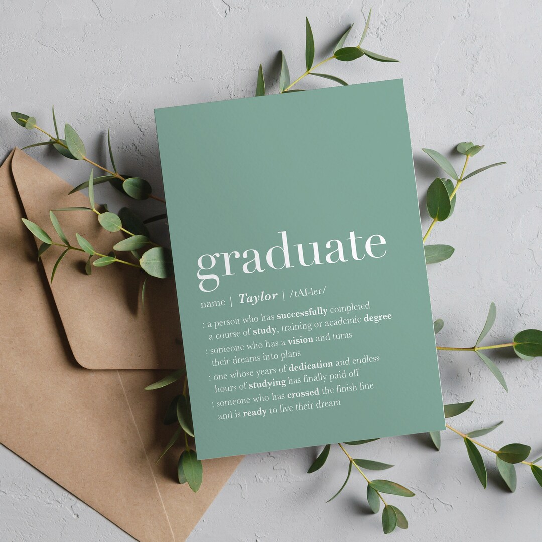 Personalized Graduation Card, DIGITAL Graduate Gifts for Him, Class of ...