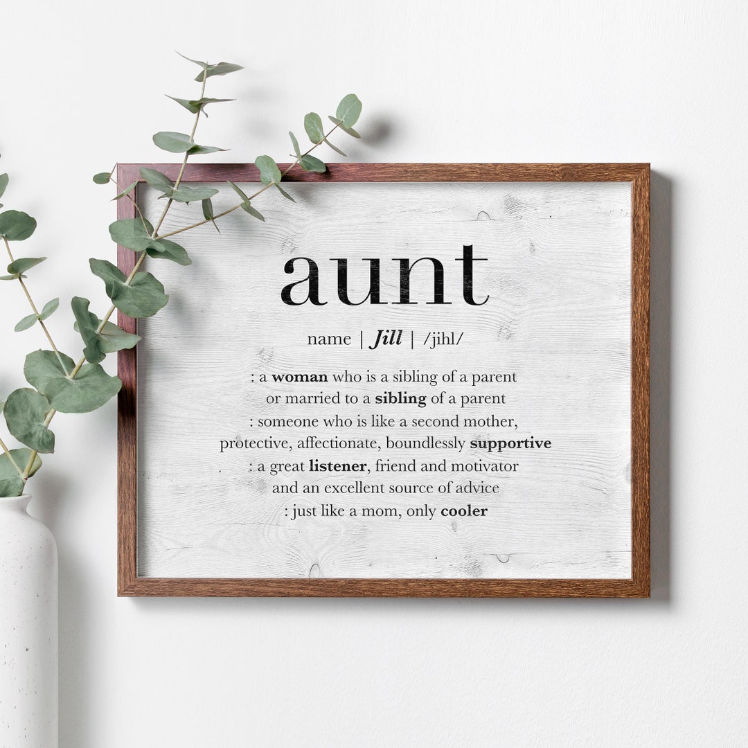 Personalized Aunt Gift, PRINTABLE Gifts for Aunt, Auntie Gifts, Aunt ...