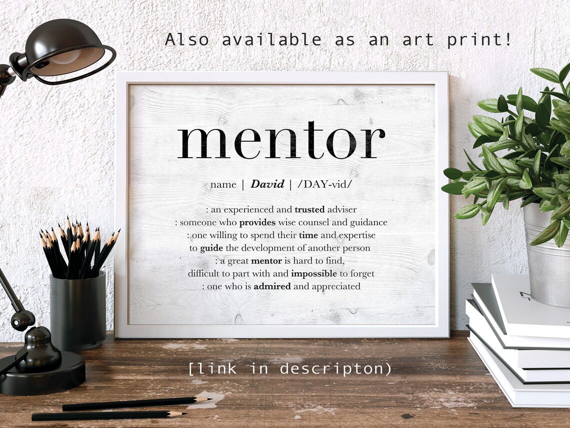 Personalized Mentor Card Gift for Boss Custom Mentor Thank | Etsy